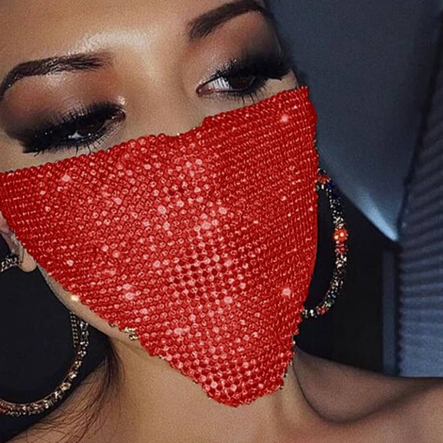 LW Sweet Sequined Red Face Mask Sale | LovelyWholesale