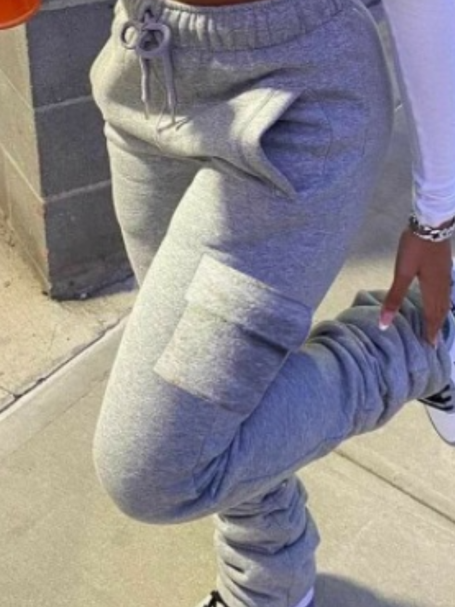 LW COTTON Side Pocket Drawstring Pants Sale | LovelyWholesale